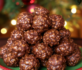 Christmas Chocolate Rice Krispie Balls - Mouthwatering RECIPES