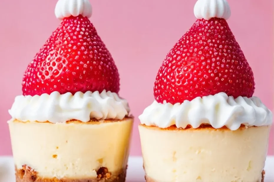 Santa Hat Cheesecake Bites: A Festive Holiday Treat - Mouthwatering RECIPES