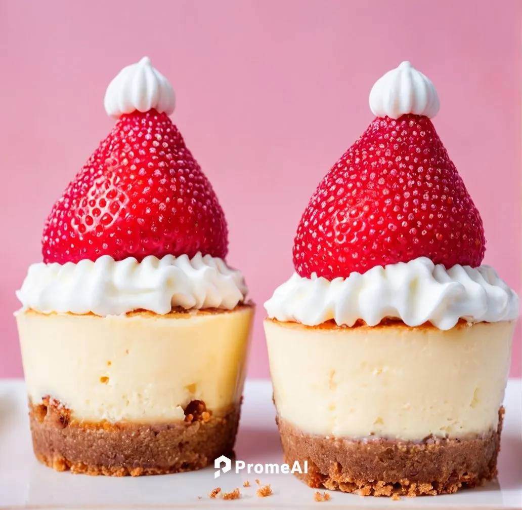 Santa Hat Cheesecake Bites: A Festive Holiday Treat - Mouthwatering RECIPES