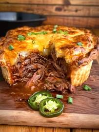 Cheesy Beef Pie with Spicy Jalapenos and Leftover Brisket ...