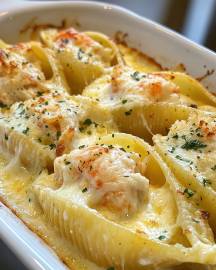 Cheesy Seafood-Stuffed Pasta Shells - Mouthwatering RECIPES