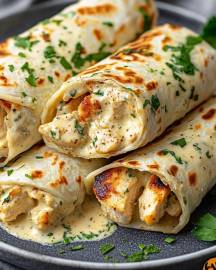 Garlic Parmesan Chicken Wraps with Spinach - Mouthwatering RECIPES