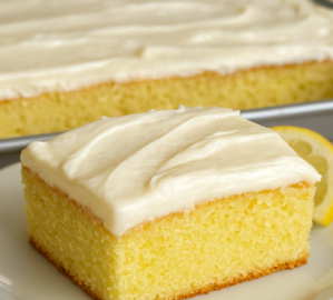 Lemonade Cream Cheese Sheet Cake - Mouthwatering RECIPES