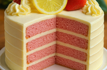 Strawberry Lemonade Layer Cake - Mouthwatering RECIPES